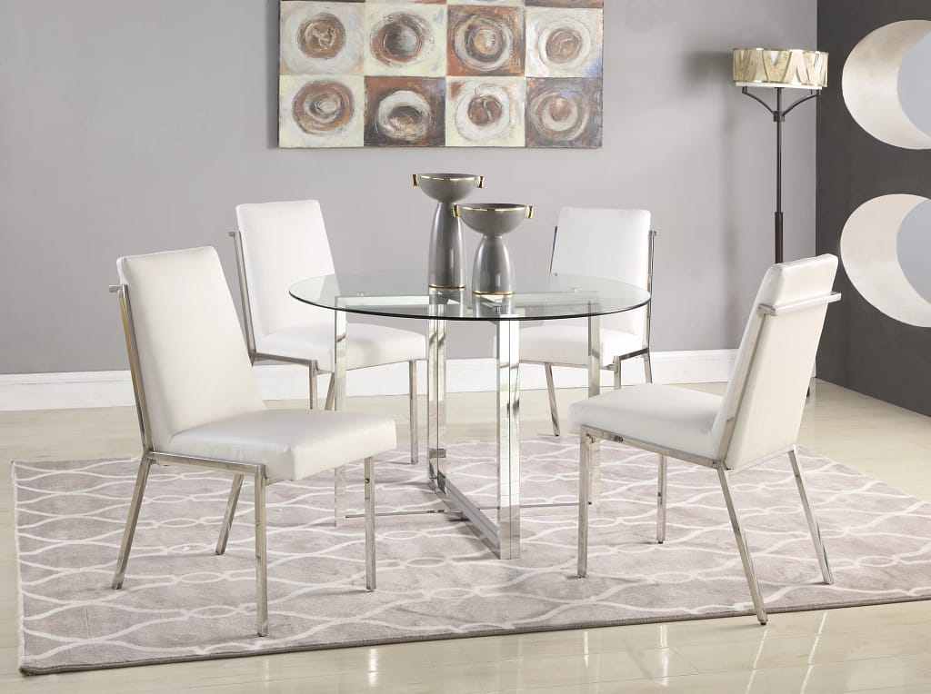 5 Piece Rome Round Dining Table Set
