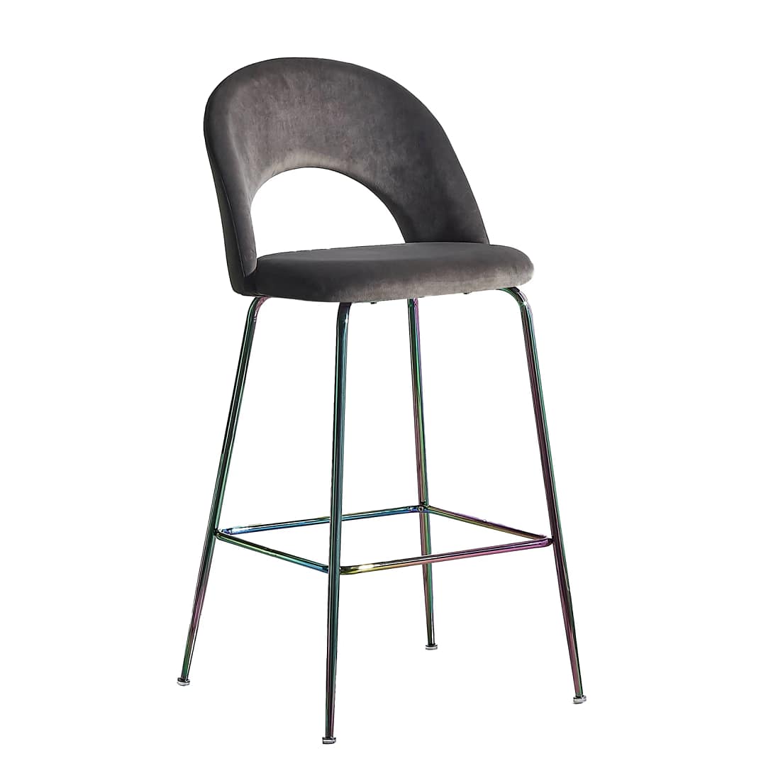 Charlie Velvet Bar Chair with Backs